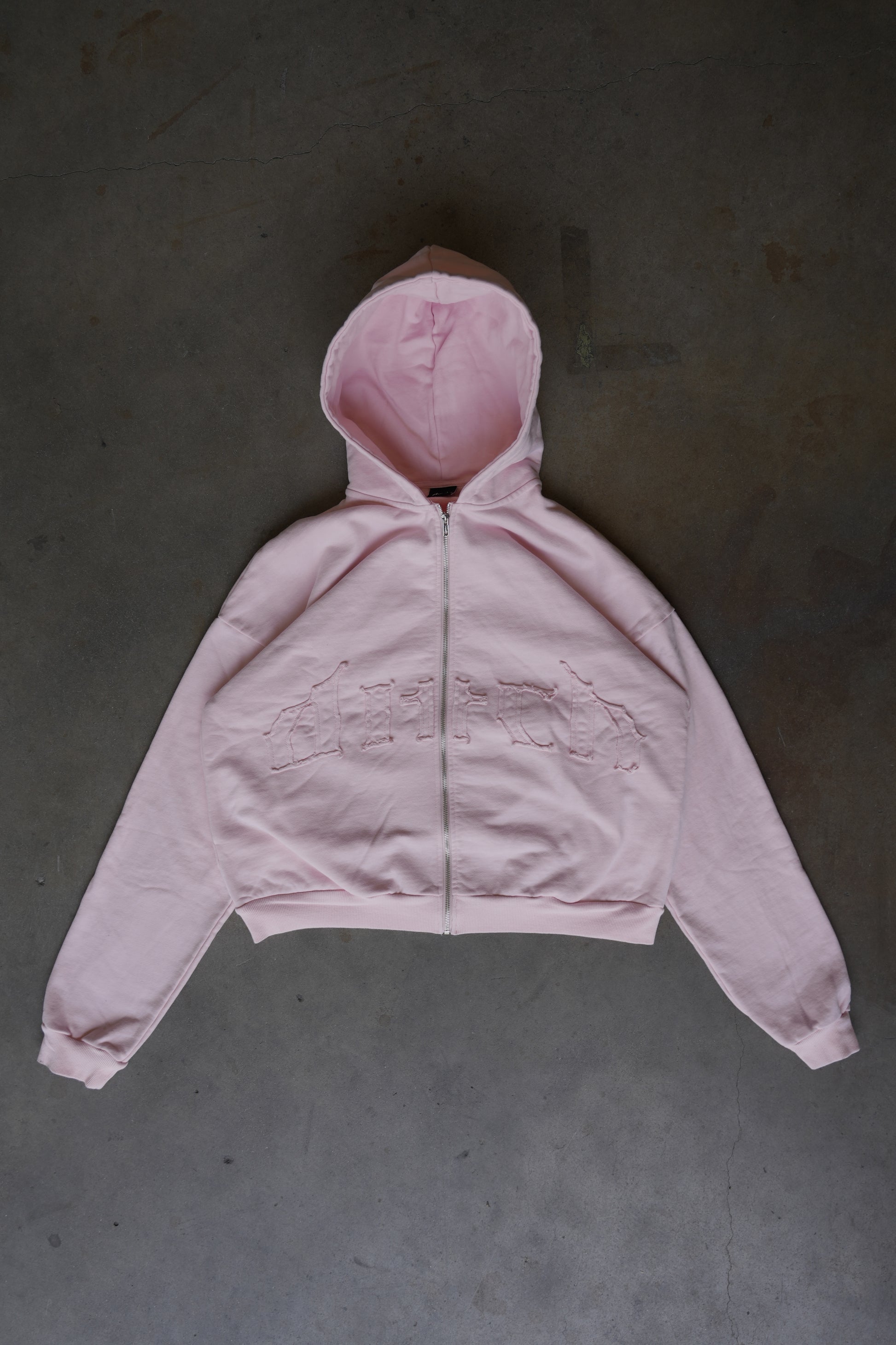 ARCH LOGO ZIPUP (BABY PINK) – ditch