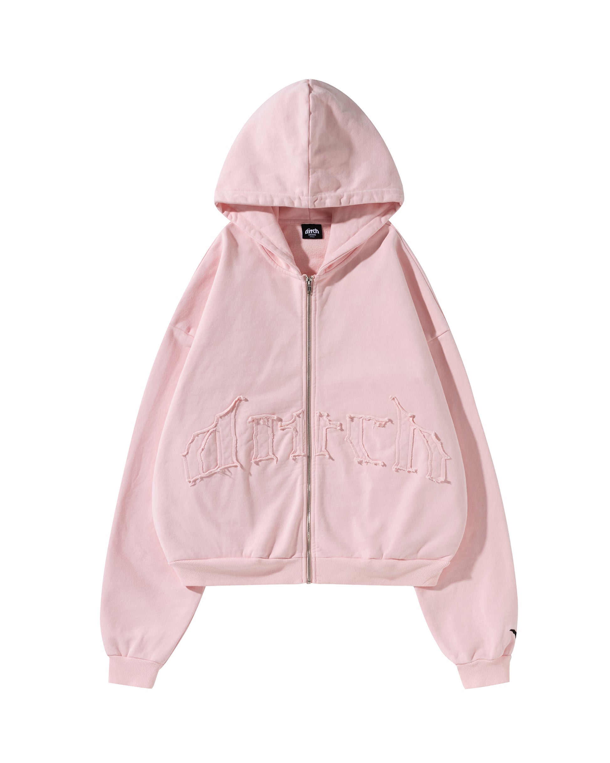 ARCH LOGO ZIPUP (BABY PINK) – ditch
